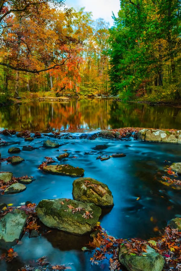 Fall Waterscape stock image. Image of chester, trees - 34600843