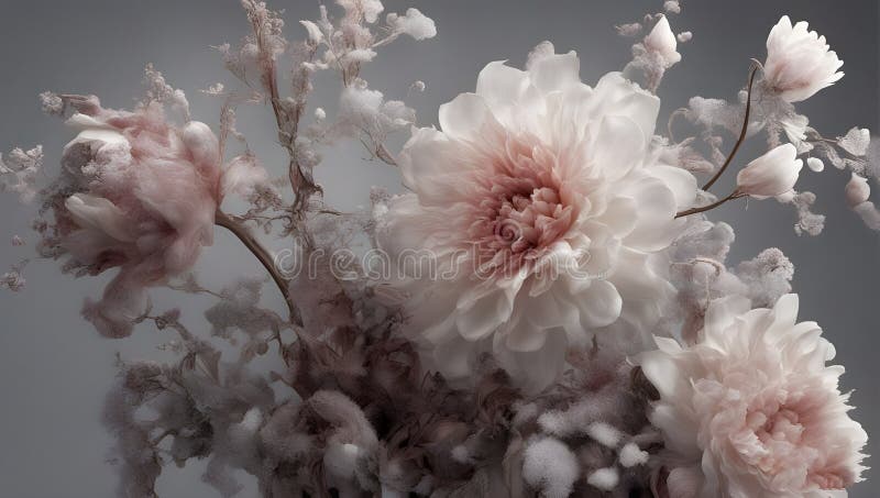 Fall Winter Ethereal Flower Still Life Stock Illustration ...