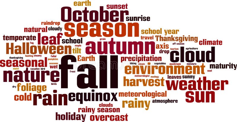 Fall word cloud stock vector. Illustration of equinox - 286494633