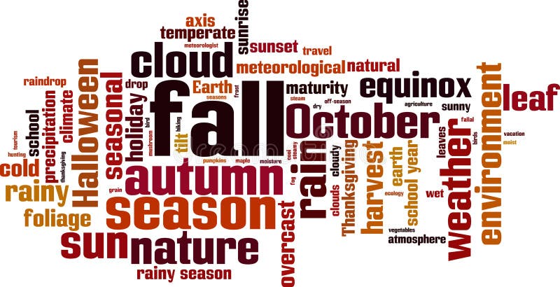 Fall word cloud stock vector. Illustration of equinox - 286494633