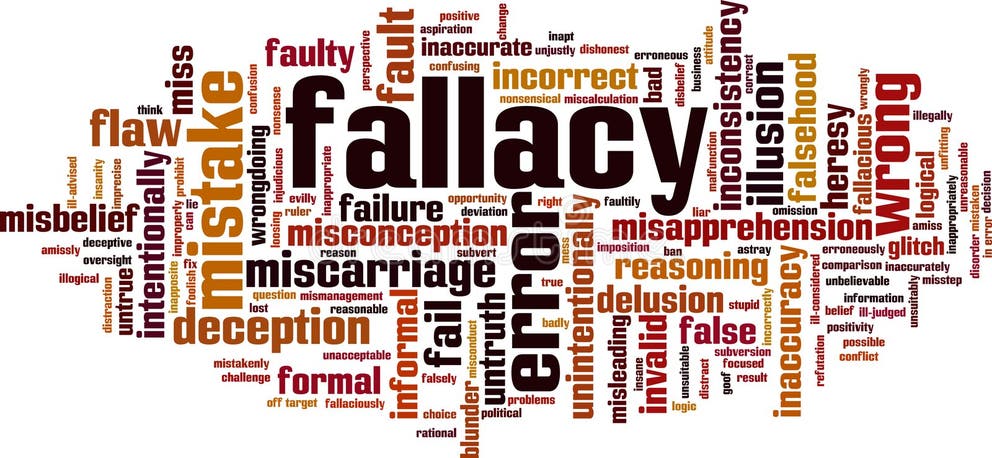 Fallacy word cloud stock vector. Illustration of delusion - 279863067