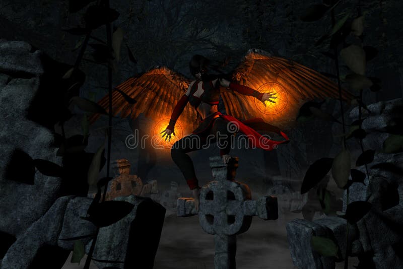 Fallen Angel stock illustration. Illustration of dead - 10628846