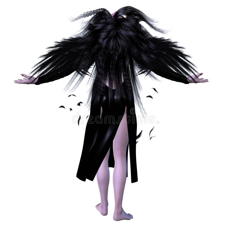 Dark fallen angel stock vector. Illustration of angel - 10313498