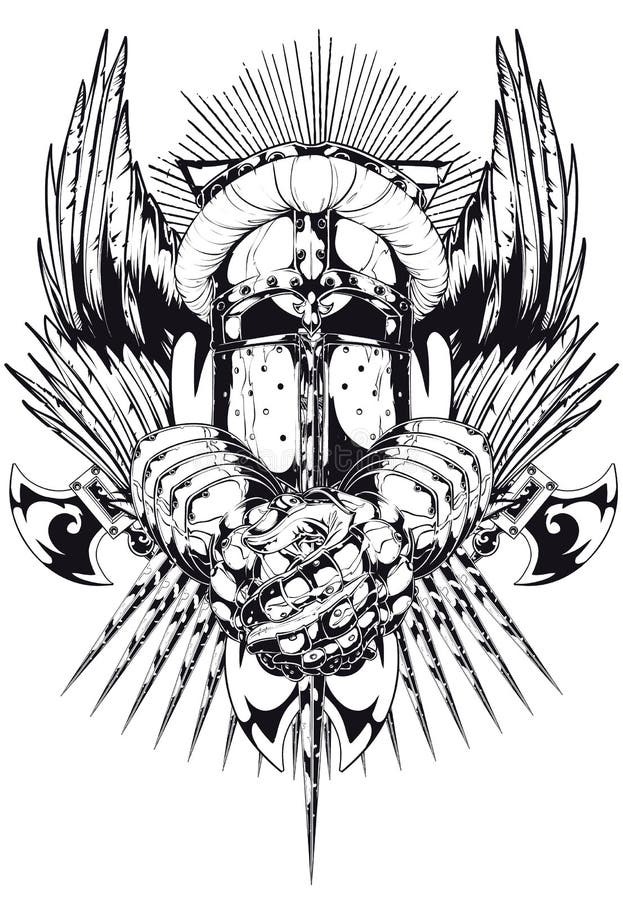 Fallen angel stock vector. Illustration of helmet, damaged - 52572793