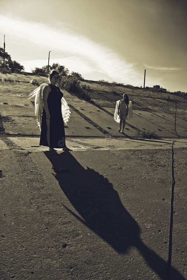 Fallen angels stock image. Image of nature, model, quay - 59488253