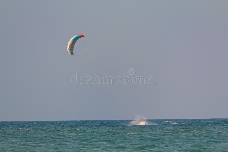 Fallen Athlete Dealing with Kitesurfing Stock Photo - Image of beach ...