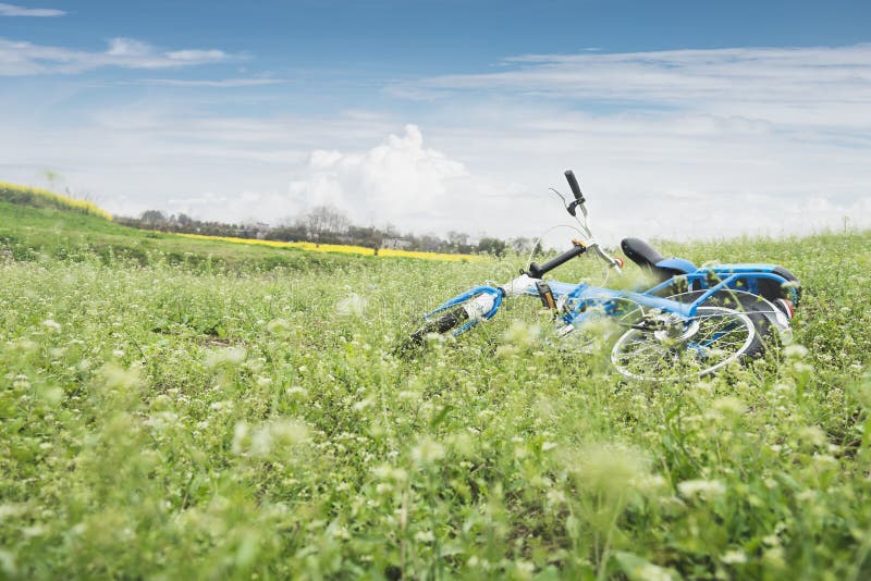 Fallen bicycle stock image. Image of spring, sports, fallen - 68785991