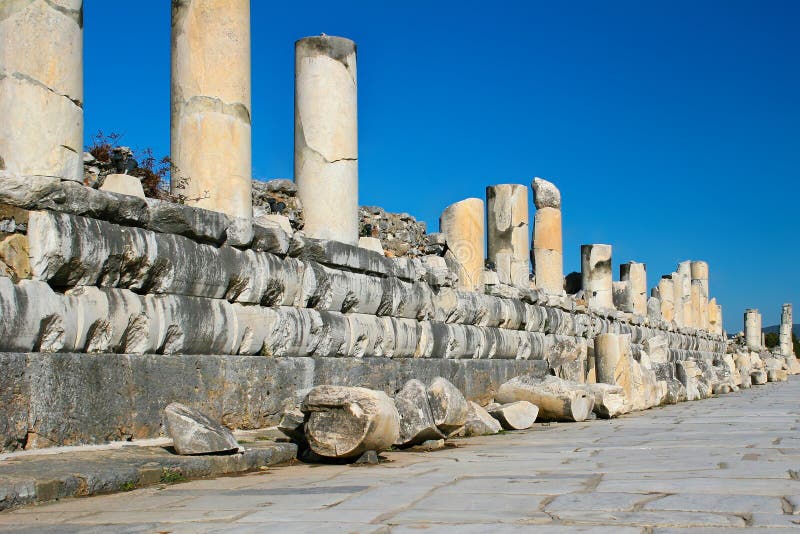 Fallen Columns stock image. Image of archaeological, architecture - 2453917