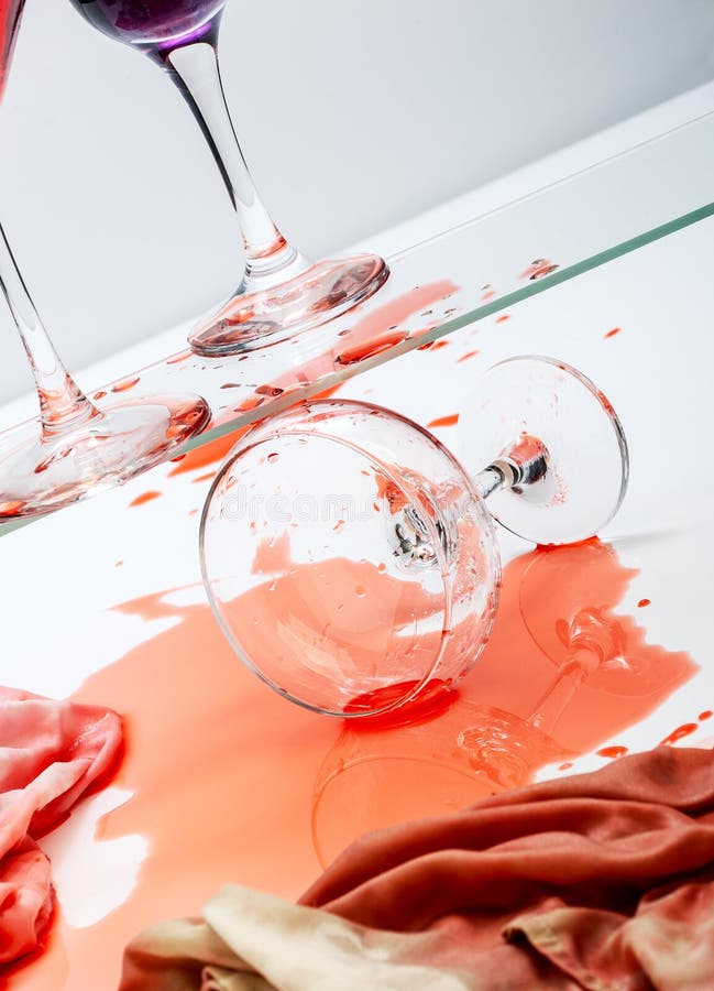 Fallen Glass with a Cocktail Stock Photo - Image of modern, mess: 135682898