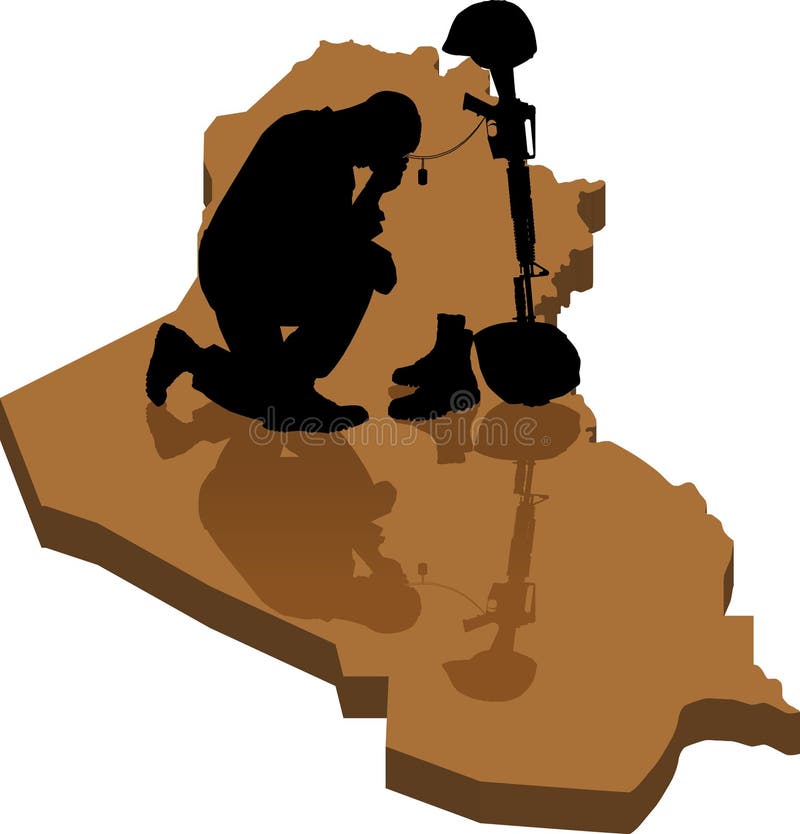 Fallen_iraq stock illustration. Illustration of grave - 1064808