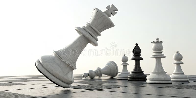 Fallen King Chess, Strategy ,Challenge Stock Illustration ...