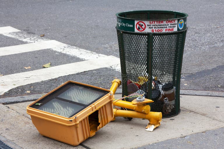 Fallen NYC Traffic Light after Hurricane Sandy Editorial Stock Photo ...