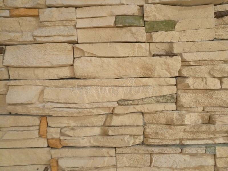 Large Wall of Small Bricks Painted Texture Stock Image - Image of large ...