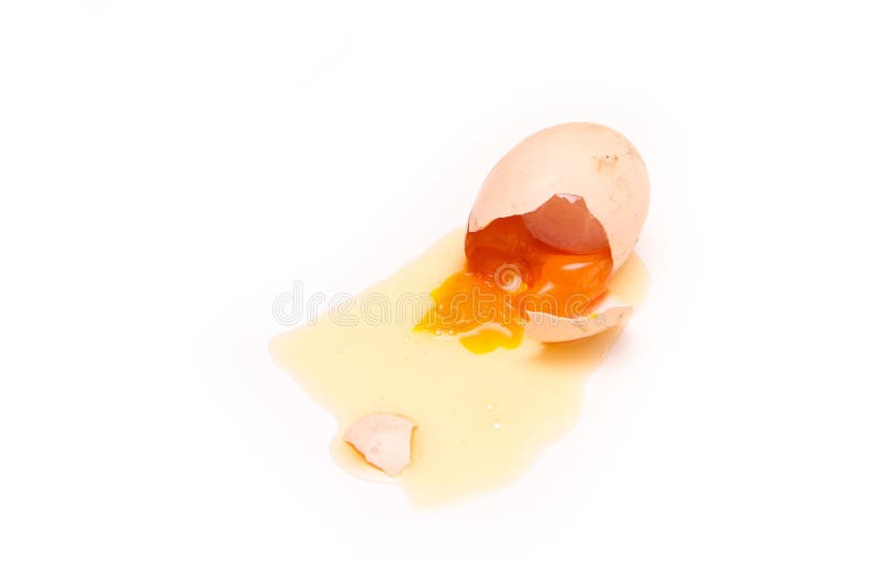 The Fallen Organic Egg Lies Broken Stock Image - Image of cuisine ...