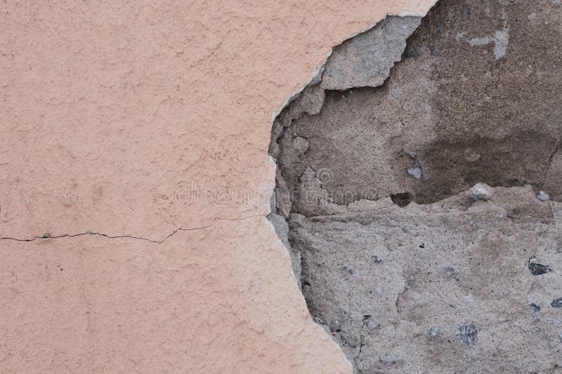 Fallen Plaster from Wall. Poor Quality Repairs. Crumbling Facade ...