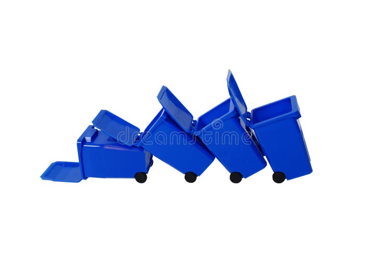 Fallen Recycling bins stock image. Image of bins, reuse - 7193675