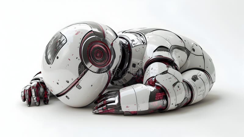 Fallen Robot stock illustration. Illustration of complex - 369465453