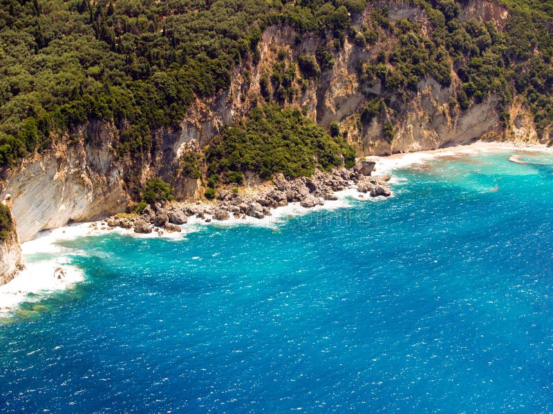 Fallen rocks, aerial view stock image. Image of greek - 7862751