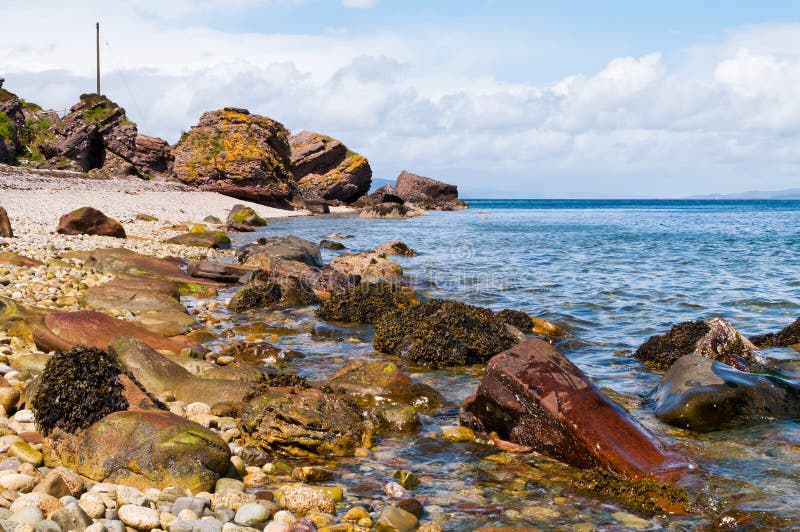 Fallen Rocks at Sannox stock image. Image of shore, scottish - 19687503