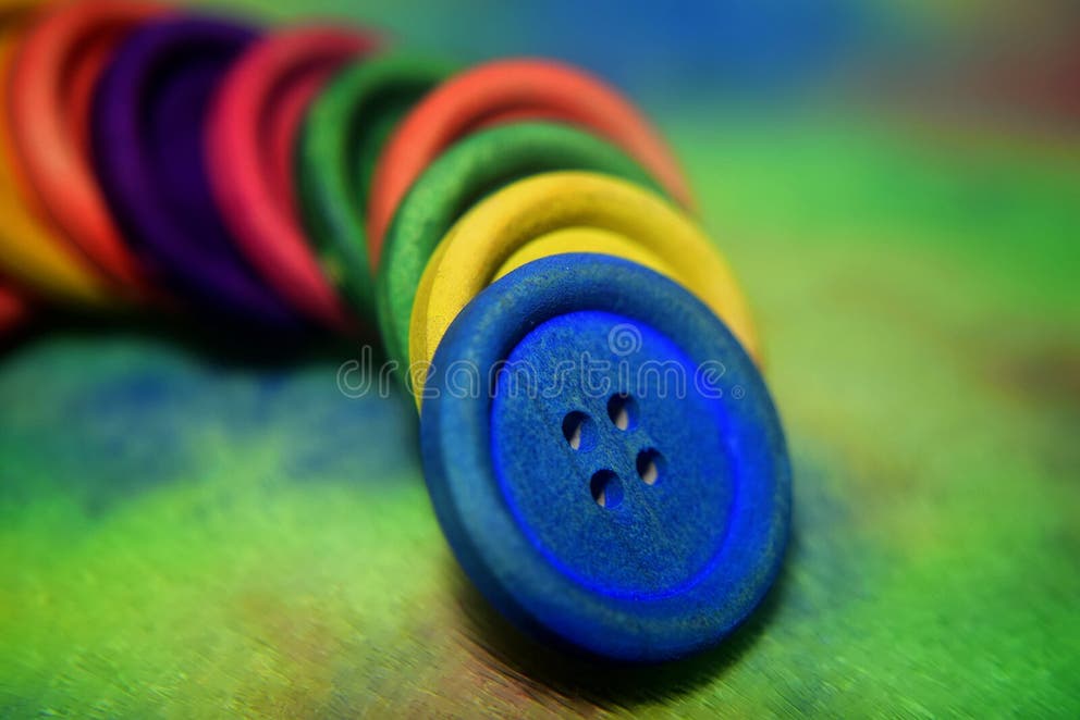 Fallen stacked buttons stock photo. Image of sewing - 249633150