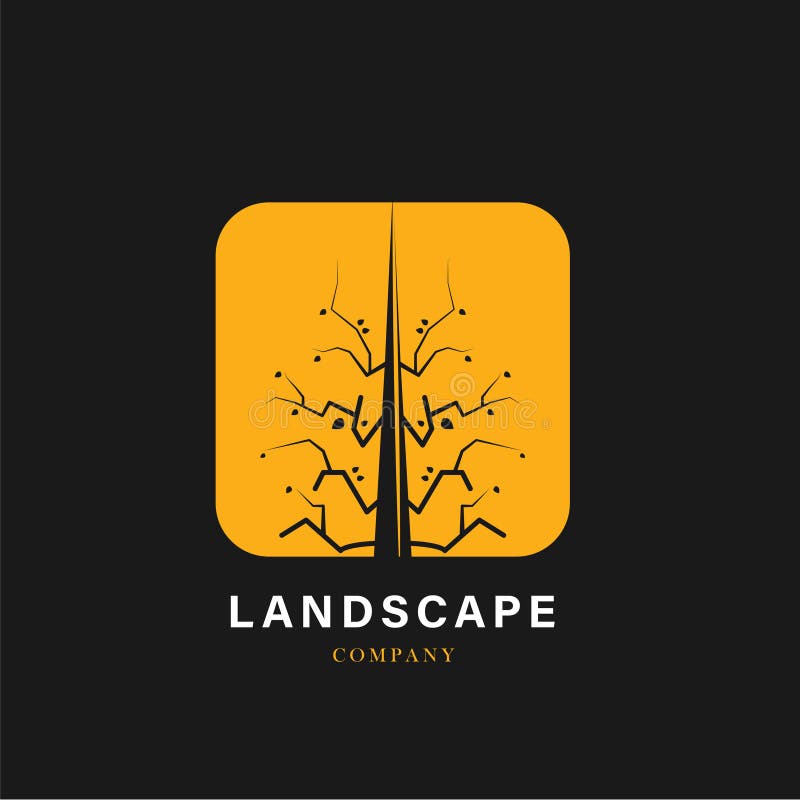 Fallen Tree Logo Vector Illustration Design Template Stock Vector ...