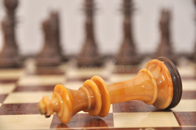 Fallen white chess king stock image. Image of wooden, knocked - 8259633