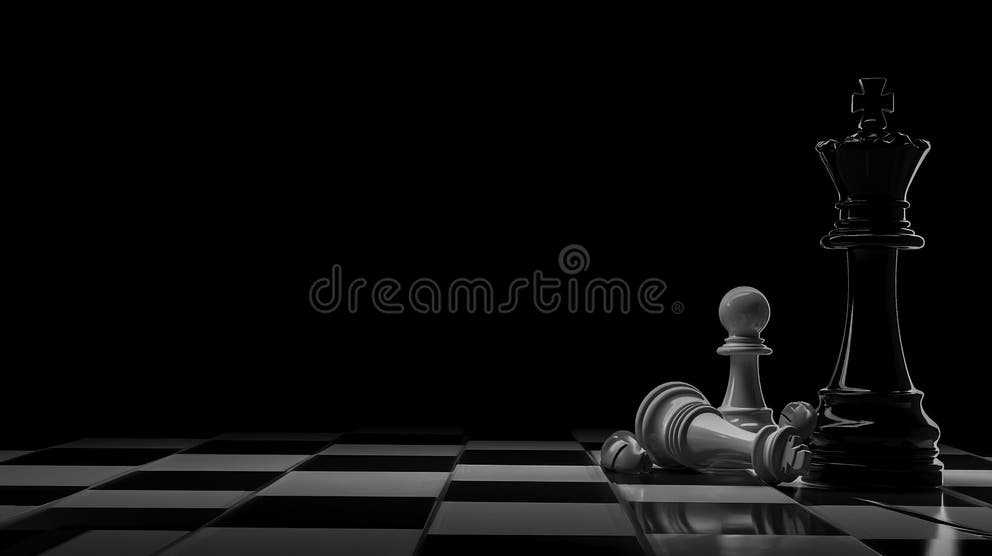 Fallen White King on Chessboard Symbolizing Defeat and Strategy Stock ...