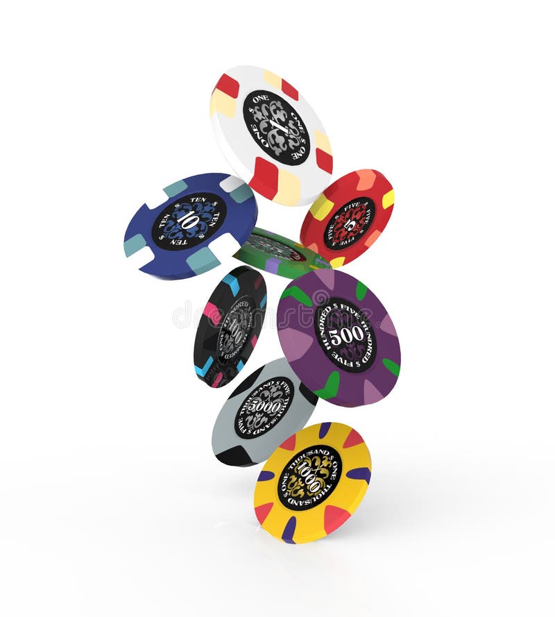 Fallende Pokerchips stock abbildung. Illustration von freizeit - 28312997