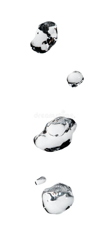 Fallende Wassertropfen Lokalisiert Stockfoto - Bild von sauber, getränk ...