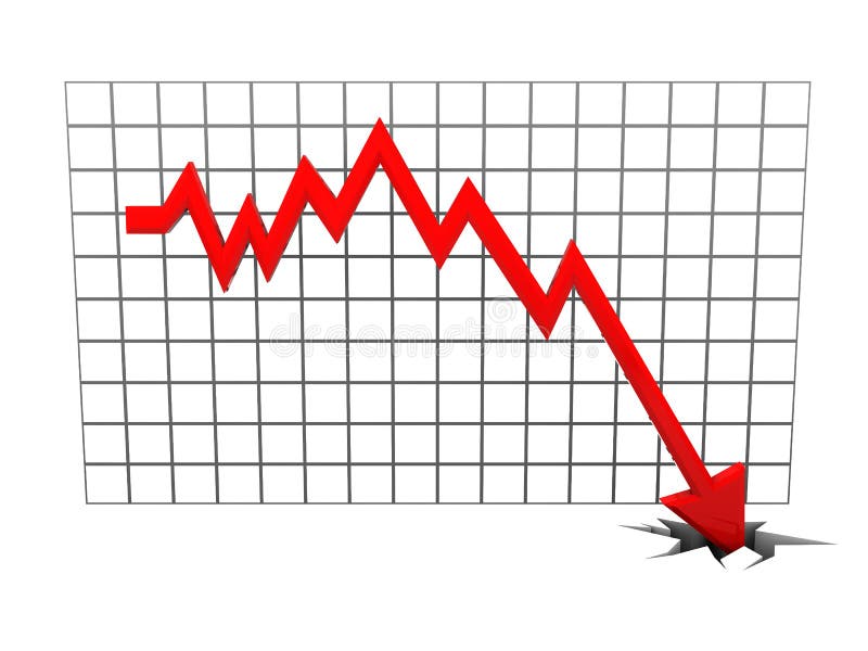 Fallendes Diagramm stock abbildung. Illustration von abnahme - 11832551