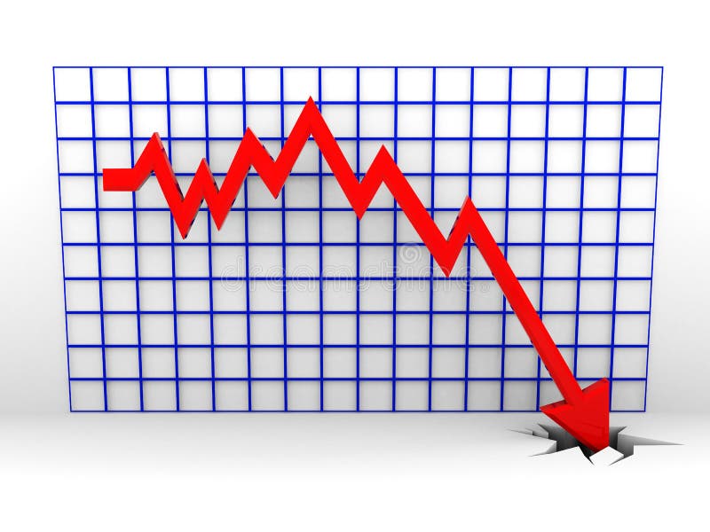 Fallendes Diagramm stock abbildung. Illustration von digital - 11896261