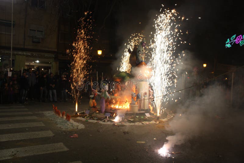 The Falles in the City of Valencia Editorial Stock Photo - Image of ...