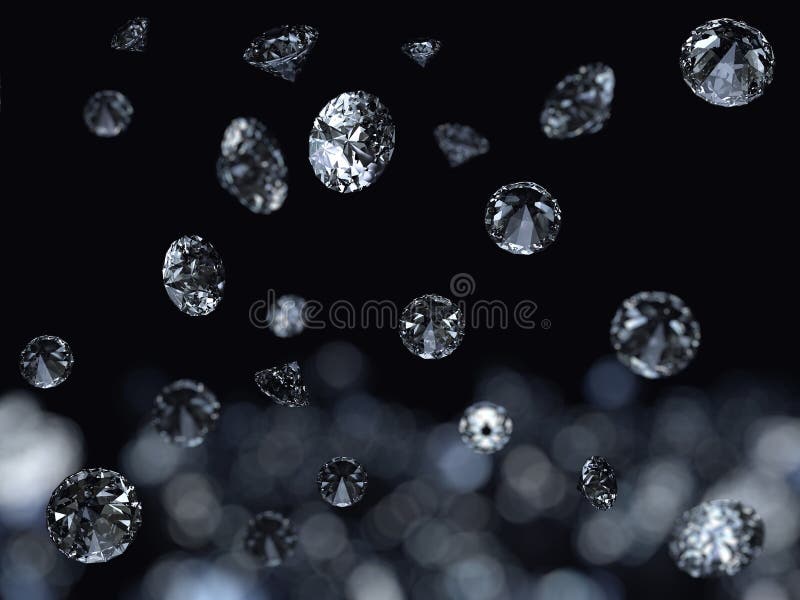 Beautiful Falling Diamonds Background Stock Illustration - Illustration ...