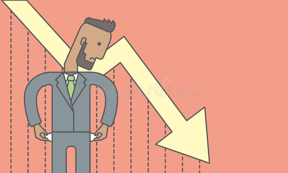 Fallimento illustrazione vettoriale. Illustrazione di nero - 60361024