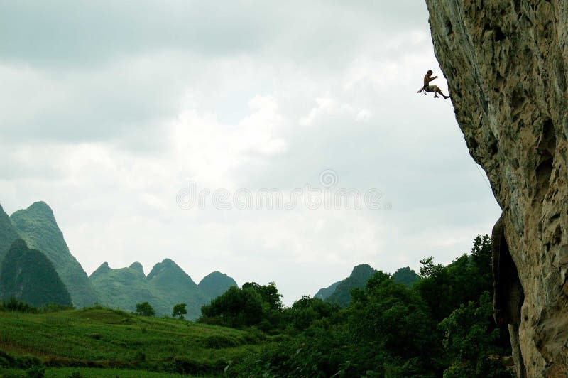 Rock climber falling. stock image. Image of cling, achievement - 8430677