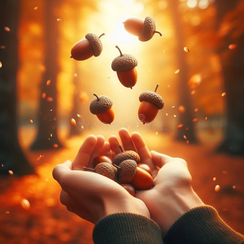 Falling Acorns, Close Up, Phot Stock Image - Image of high, phot: 317300745