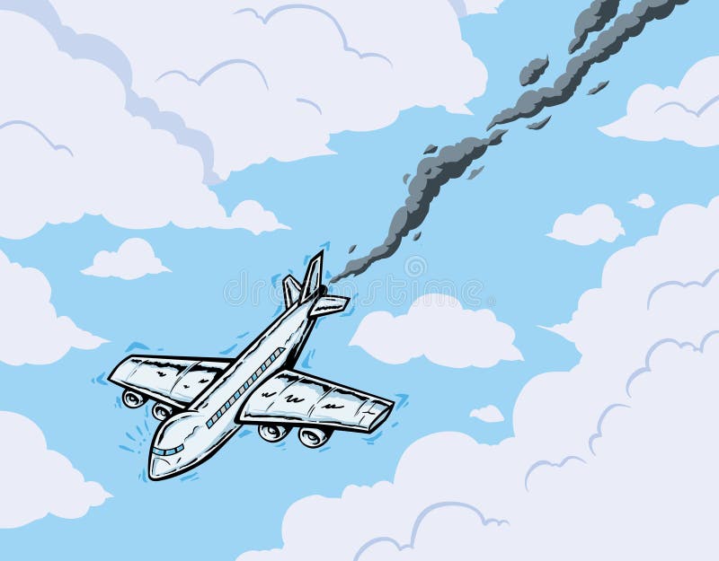 Falling airplane stock vector. Illustration of fuel, flight - 30544542