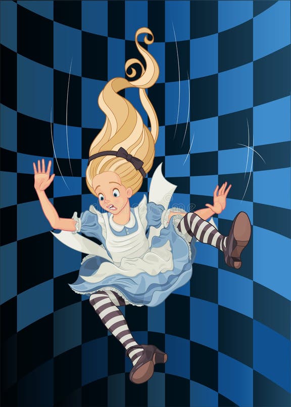 Alice Wonderland Down Rabbit Hole Stock Illustrations – 28 Alice ...