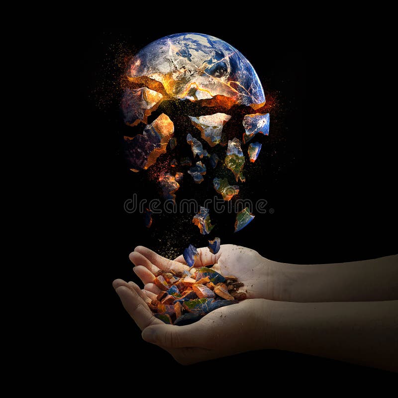 Falling apart world. stock photo. Image of pieces, catch - 39475686