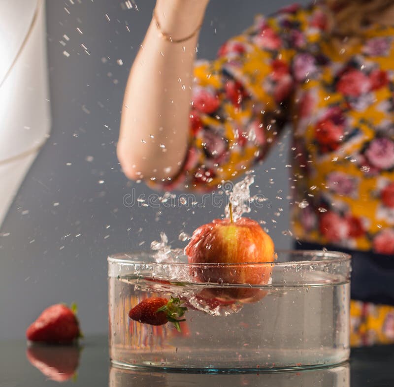 Falling apple stock photo. Image of closeup, close, cloud - 6529876