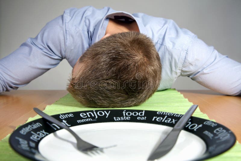 Falling asleep on a table stock photo. Image of dish - 24652962