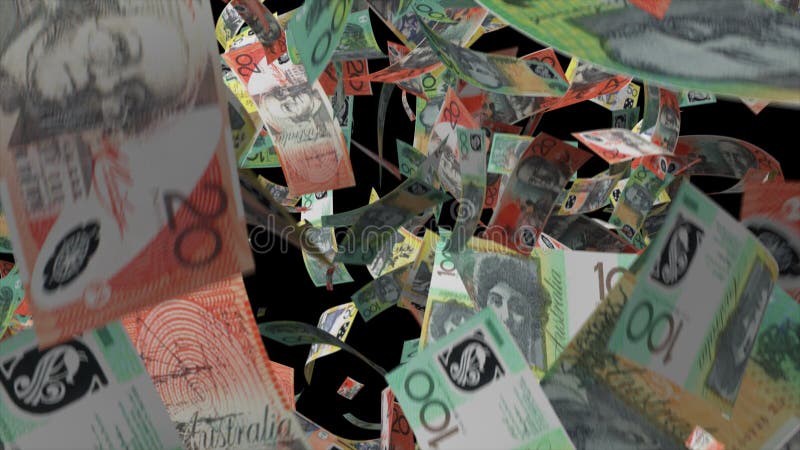 Falling Australian dollar stock video. Video of video - 49635515