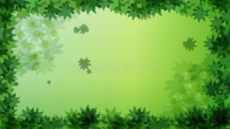 Falling Autumn Green Leaves Video Motion Graphics Animation Background ...