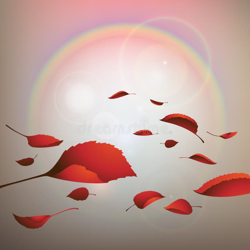 Falling autumn leaves stock vector. Illustration of object - 20804372