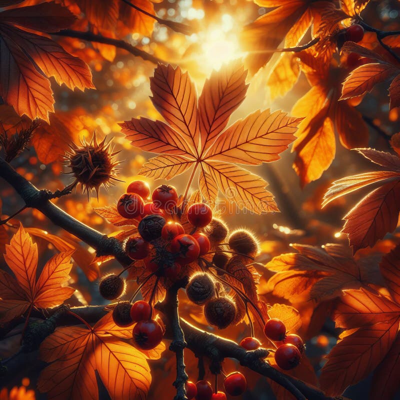 Falling Autumn Leaves, Close Up, Photo V Stock Image - Image of ...