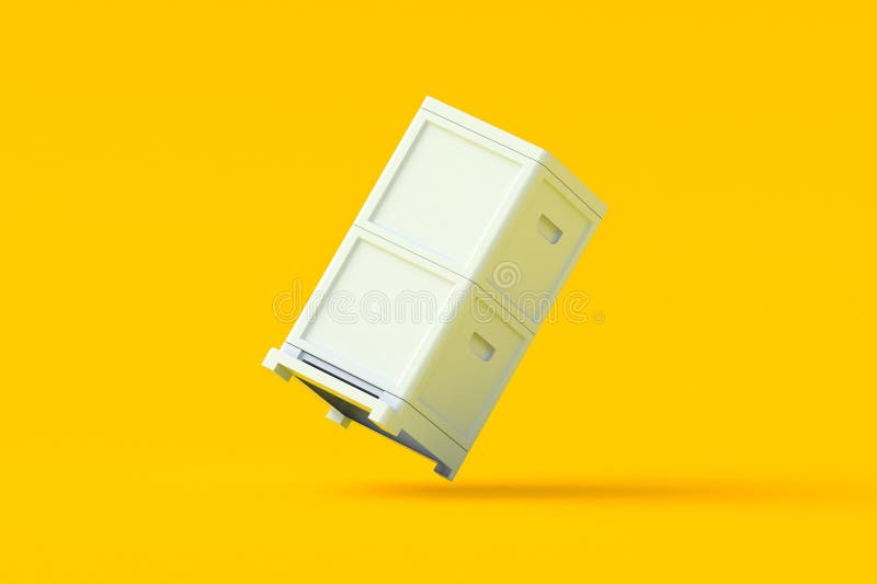 Falling Bee Hive on Orange Background. Polyurethane Beehive Stock ...