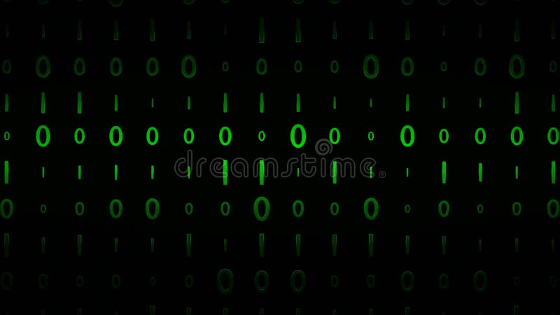 Falling 0 and 1 Binary Numbers Creating a Mesmerizing Digital Rain Effect with Computer Science ...