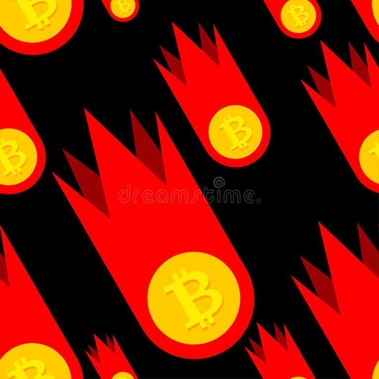 Falling Bitcoin Price Pattern. Decrease in Value of Crypto Currency ...