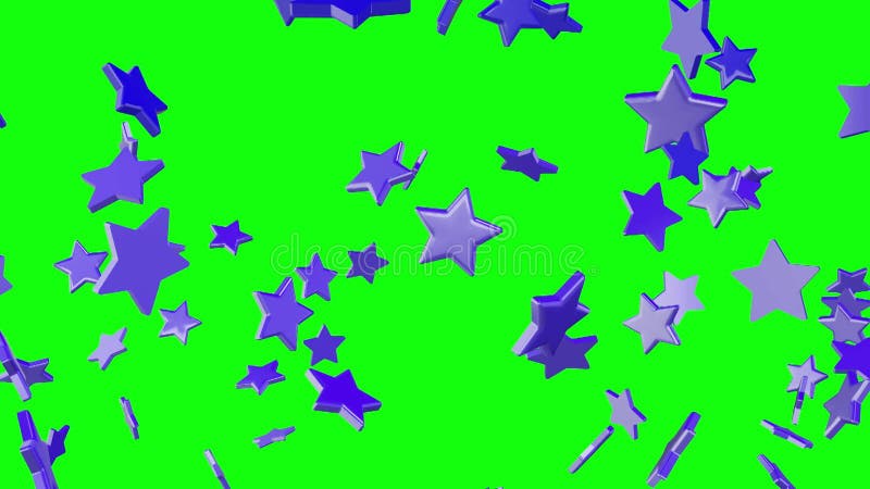 Falling Blue Star Social Media Green Screen Stock Footage - Video of ...