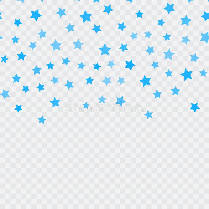 Falling Blue Stars on Transparent Background. Vector Stock Vector ...